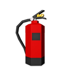 DIY Papercraft Fire Extinguisher Dxf,fire Extinguisher Png,printable ...