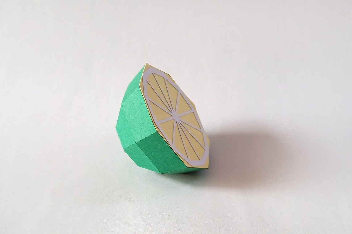 DIY Papercraft Limelow Poly Lemon3d Papercraft Limecitrus | Etsy
