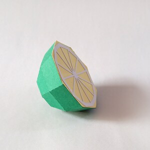 DIY Papercraft Lime,low Poly Lemon,3d Papercraft Lime,citrus Fruit ...
