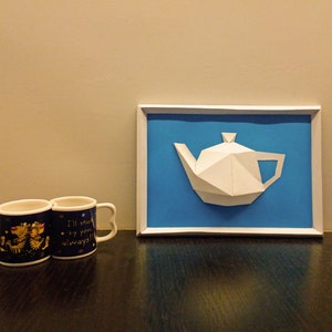 DIY Paper Kettle Frame, Papercrafts, Paper Kettle, Wall Decor, Wall Art ...