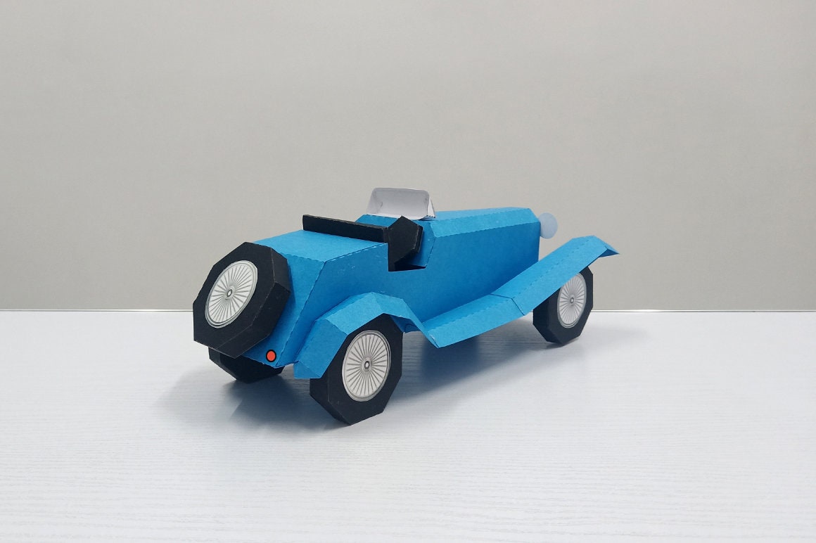 DIY Papercraft Vintage Carpaper Car3d Papercraftlow Poly | Etsy Canada