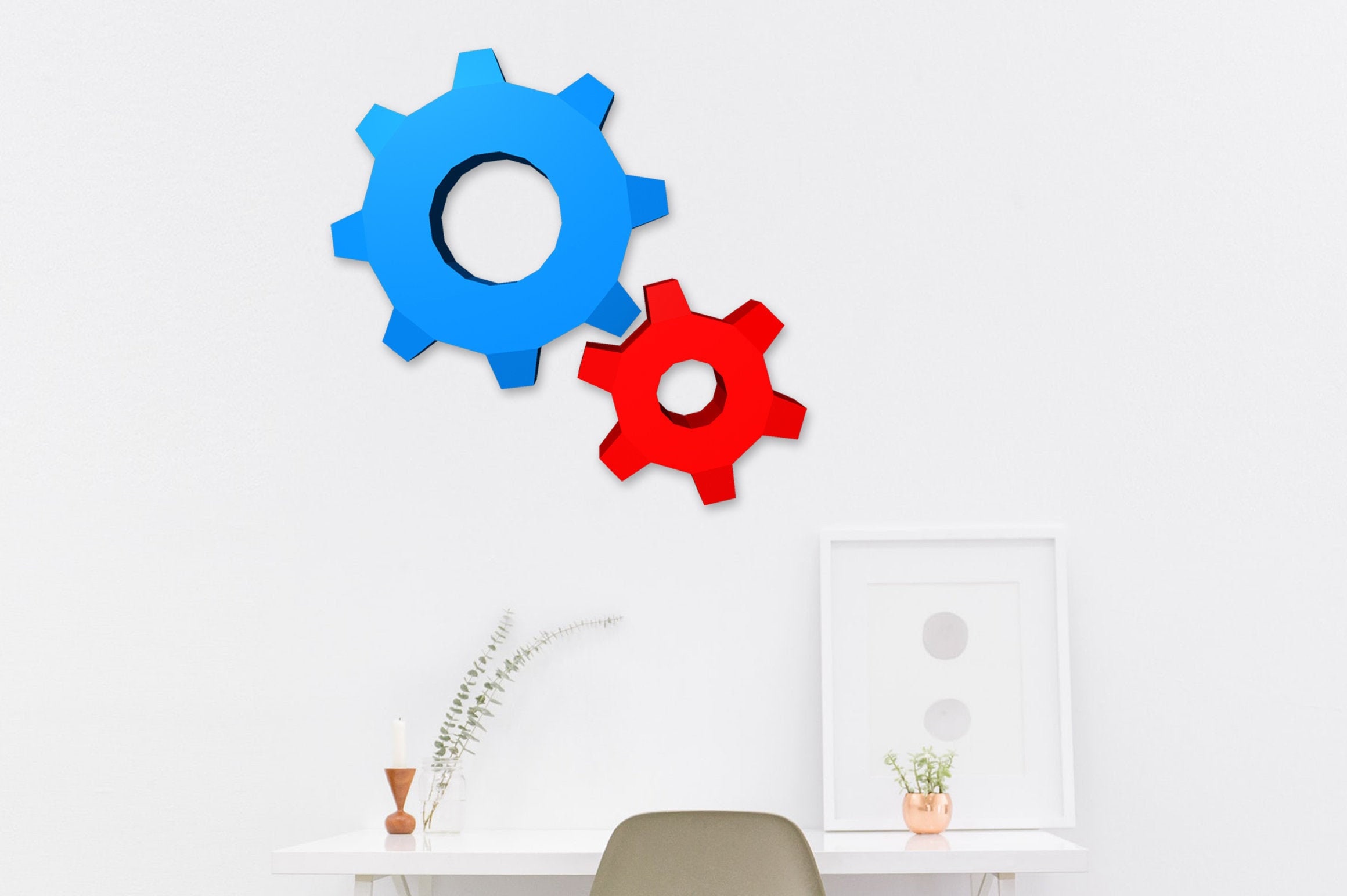 DIY Papercraft Gearwheelmachine Gearsgear Wall - Etsy