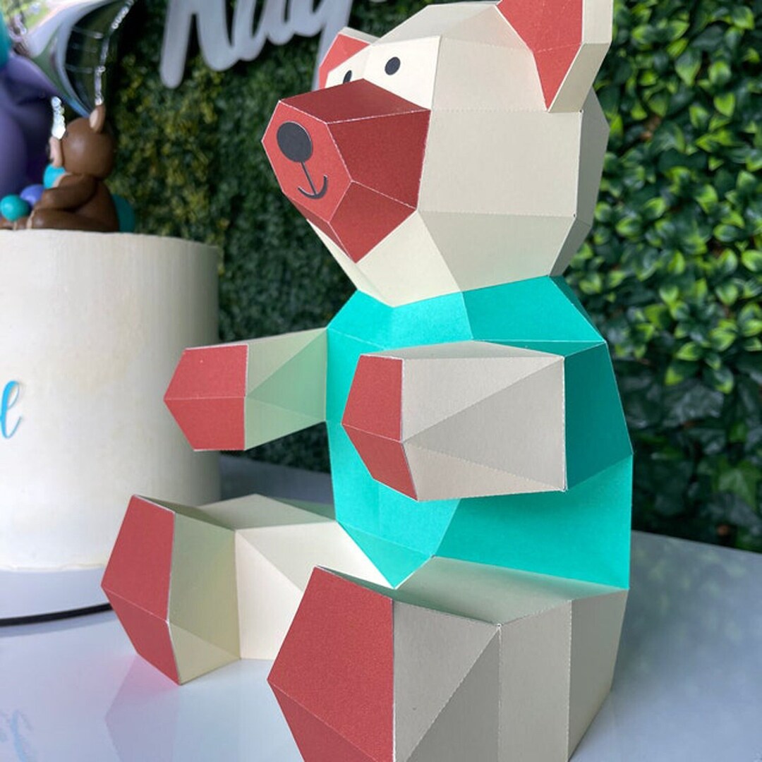 DIY Valentine Teddy Bear,papercraft Teddy Bear,paper Bear,printables ...