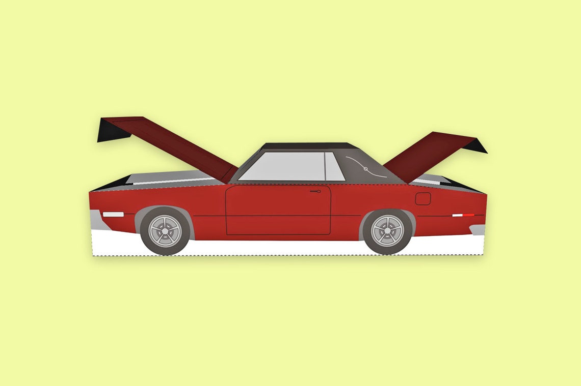 DIY Papercraft Car Favor Box Template (PDF) - Etsy