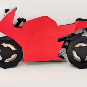 DIY Papercraft Sports Bike,paper Toy,yamaha R6,lowpoly Motorbike ...