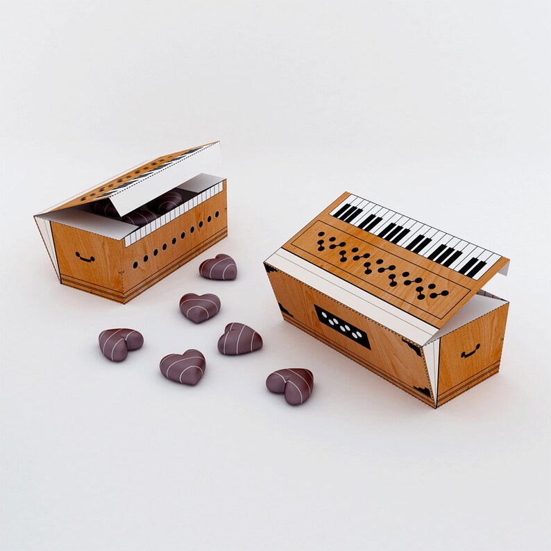 DIY Harmonium Gift Box Printable, Papercraft (digital Download) - Etsy