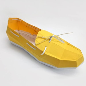Papercraft,diy Loafer Shoe,3d Paper Craft,digital Download,3d Origami ...