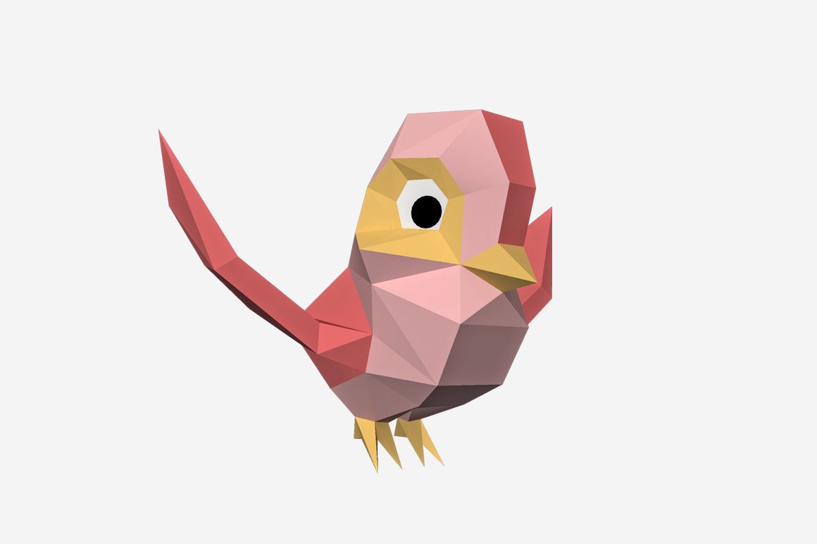 DIY Papercraft Sparrow Birdlowpoly Toon Bird lowpoly - Etsy