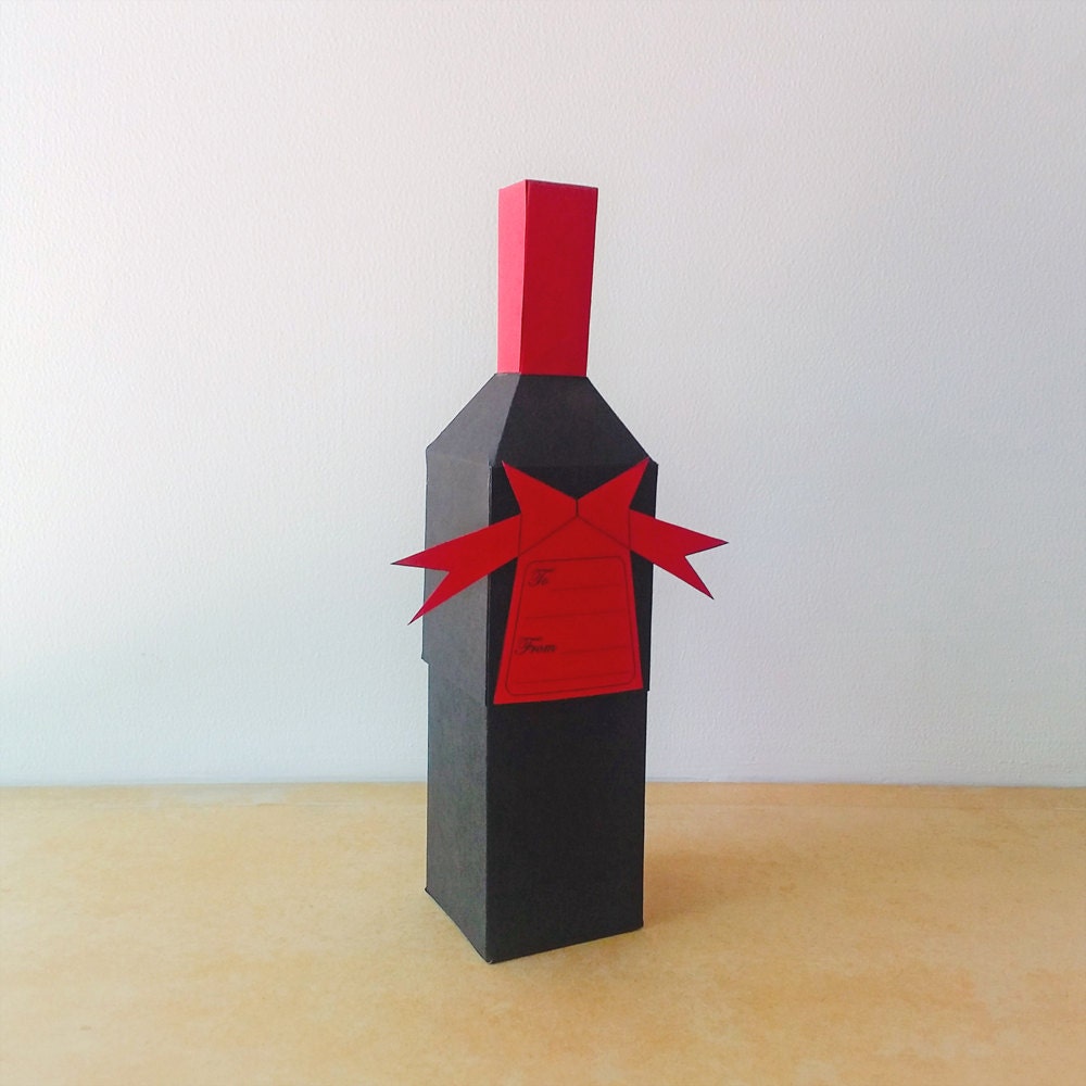 DIY Papercraftswine Bottle Party Favorbottle - Etsy