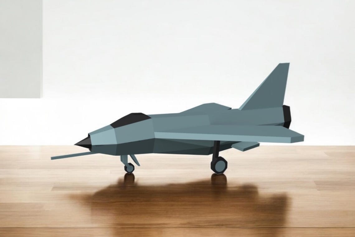 Lowpoly Fighter Jet Papercraft Model (pdf, Dxf, Eps, Png, Jpg) - Etsy