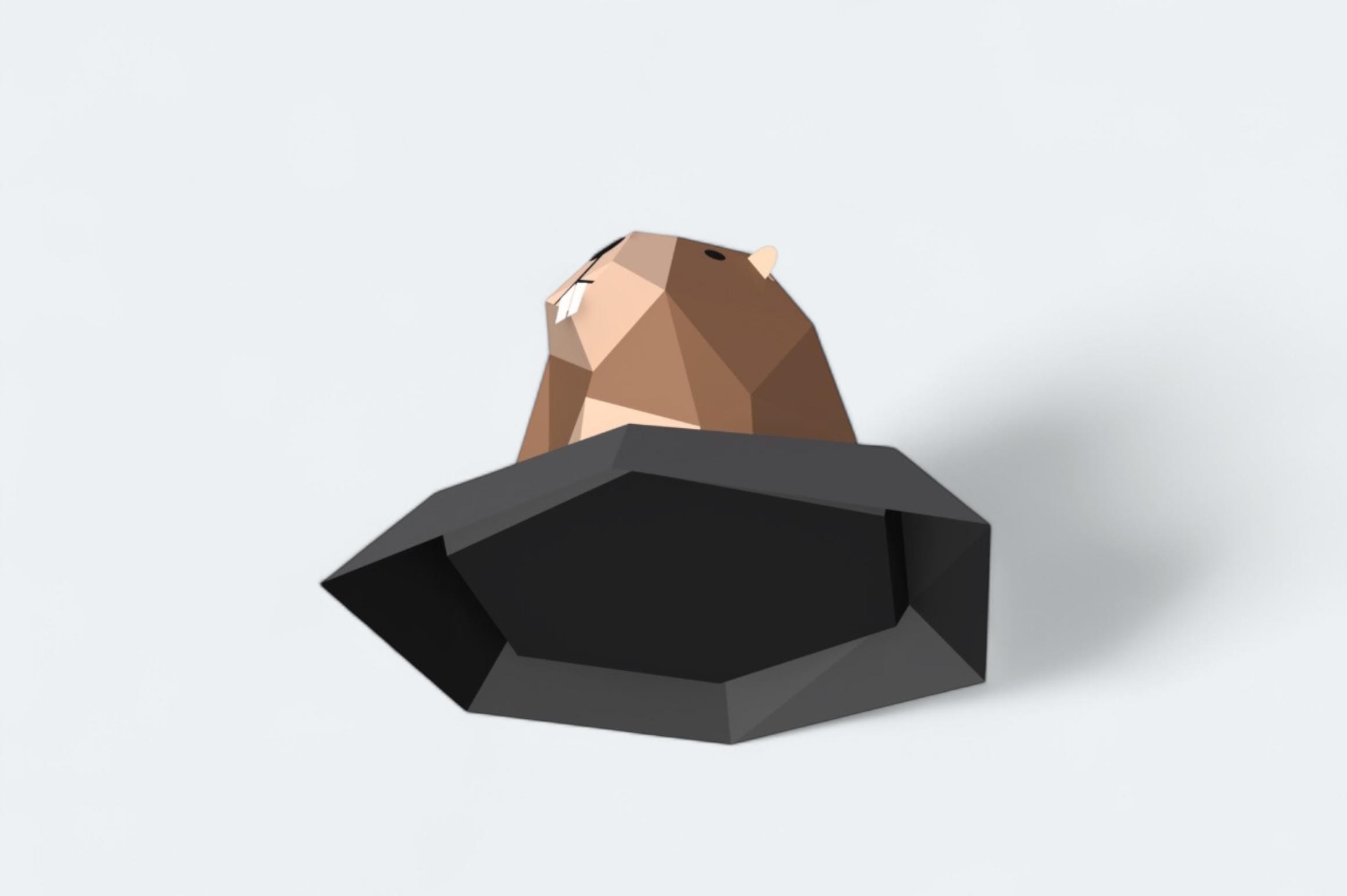DIY Groundhog Day Png, Groundhog Day Gifts, Papercraft Groundhog ...