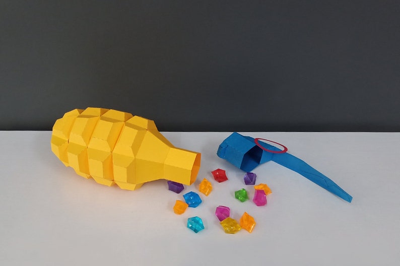 DIY Papercraft Hand Grenade Favor,hand Grenade Model,paper Toy,party ...