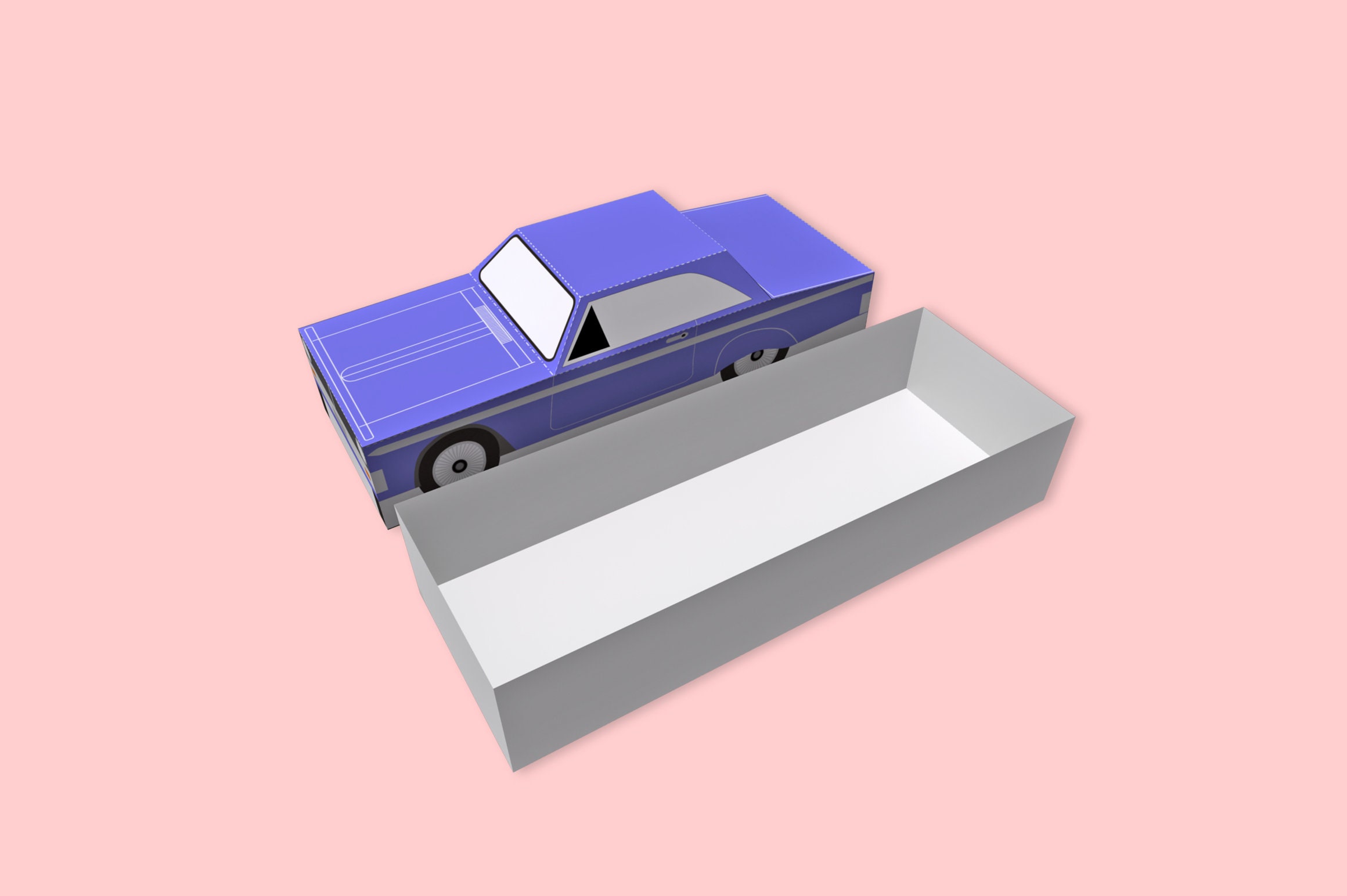 DIY Papercraft Car Favor Box (PDF Pattern) - Etsy