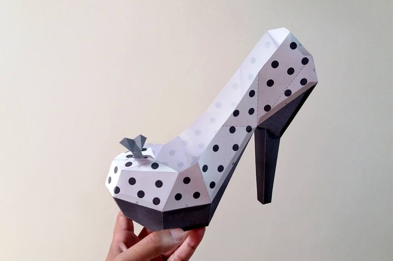 DIY Papercraft High Heel Bellylowpoly Papercraft Shoehigh - Etsy