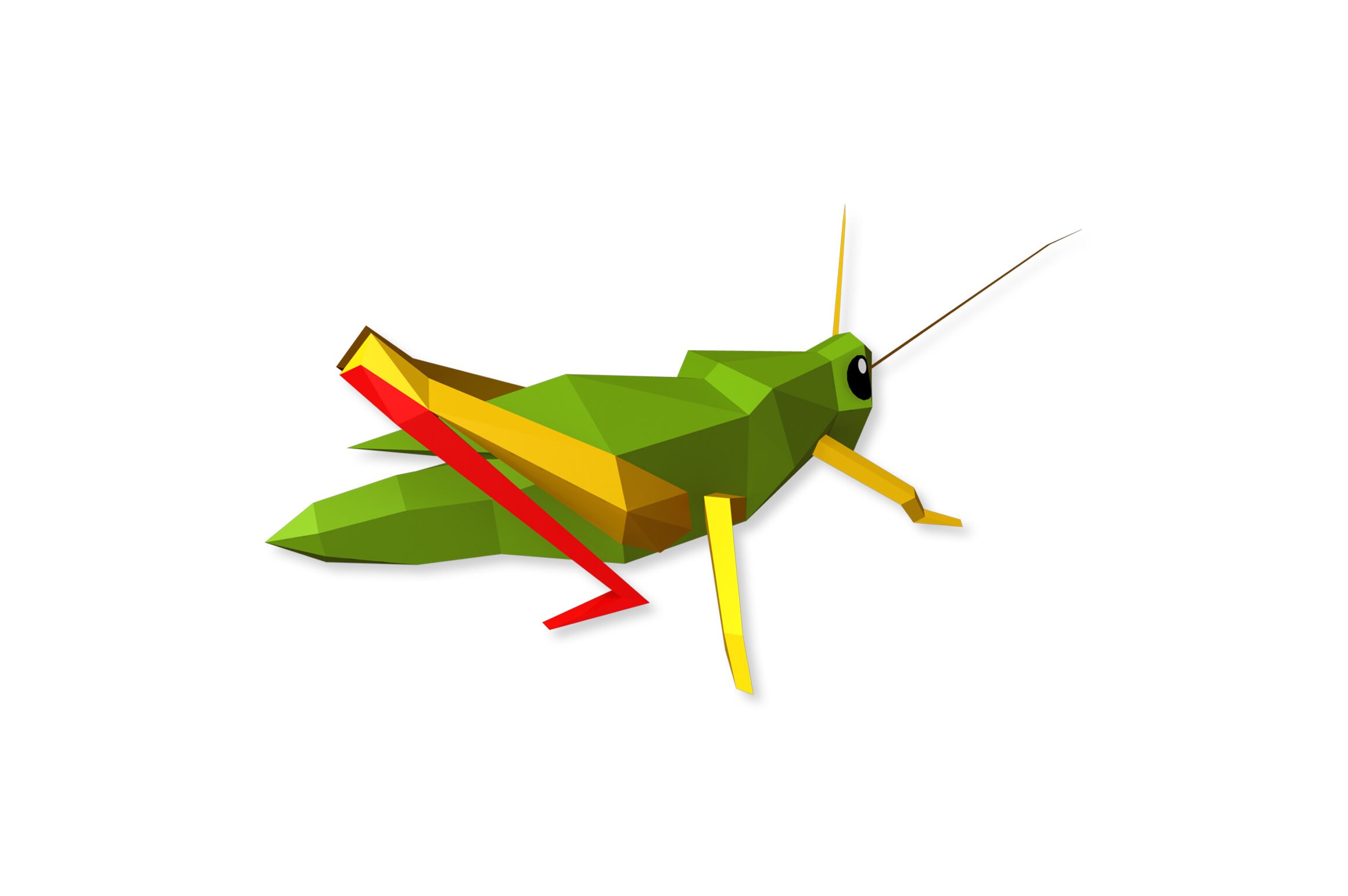 DIY Papercraft Grasshopperlowpoly Grasshopper Png3d Origami - Etsy ...