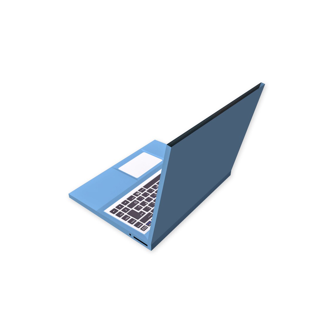 DIY Papercraft Laptop Model, Printable 3D Template (pdf, Eps, Dxf, Png ...