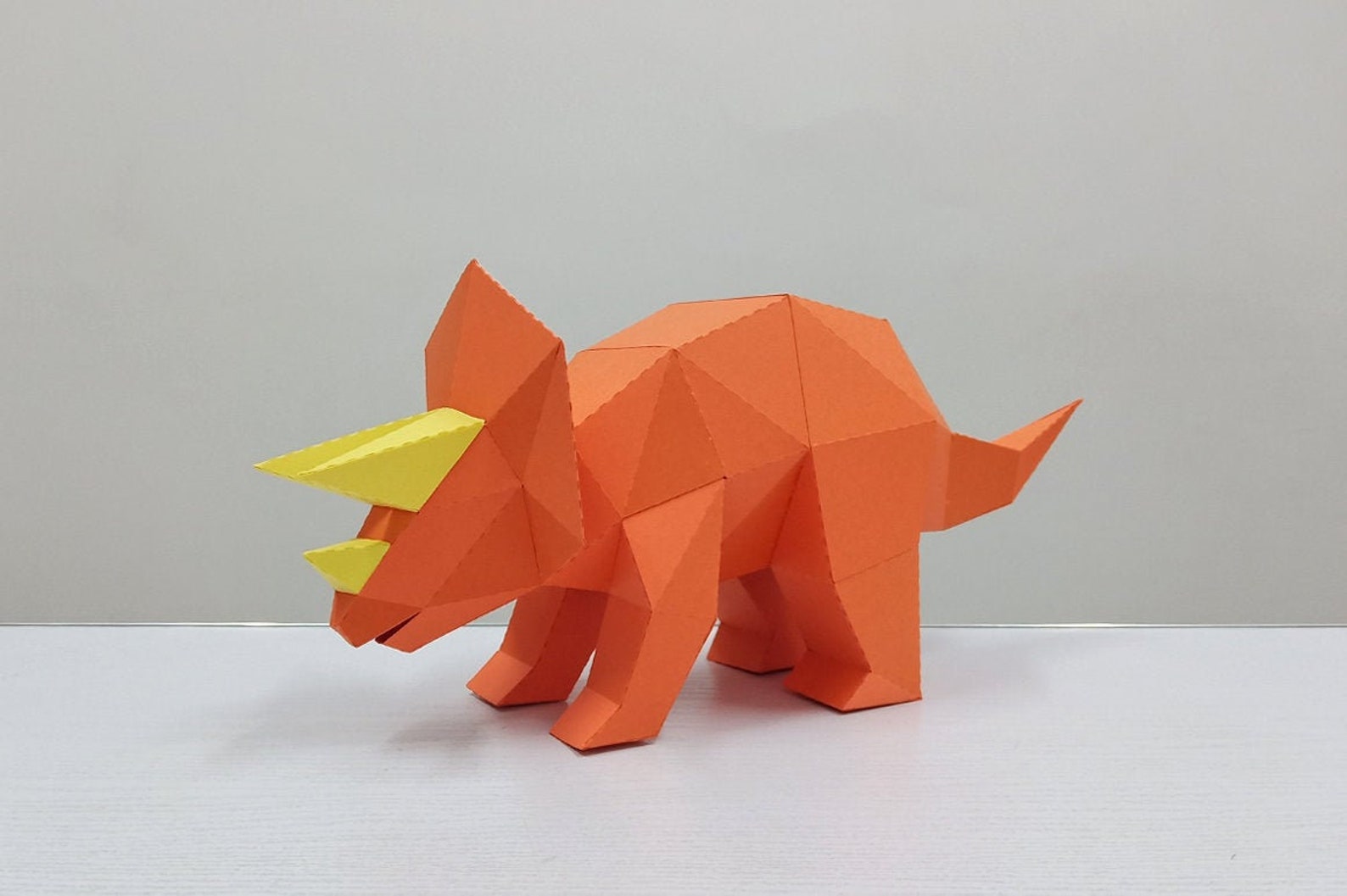 DIY Papercraft Triceratops Sculpturepapercraft Dinosaur - Etsy