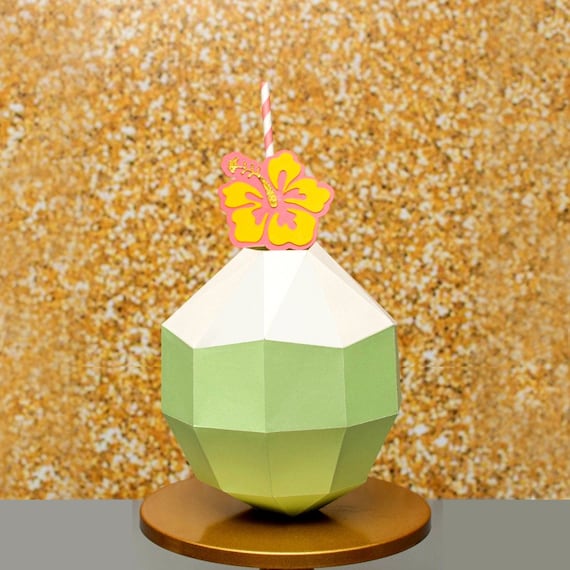 DIY Papercraft Coconuttropical Party Favortropical Party | Etsy