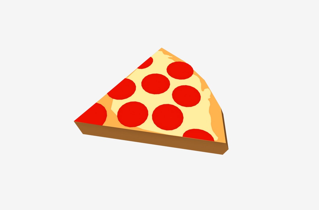 DIY Papercraft Pizza Slice,pepperoni Pizza,salami Pizza,lowpoly Pizza ...