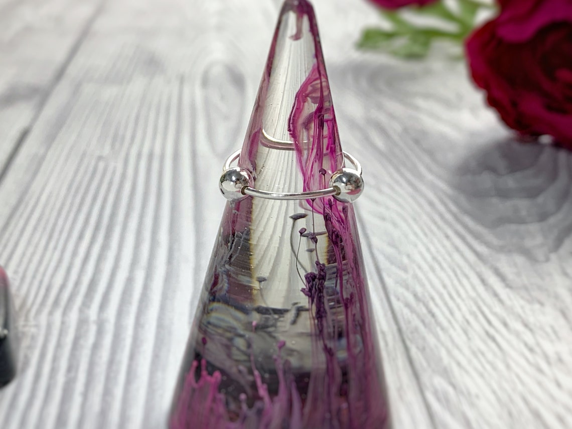 Sterling Silver Spinner Ring Dainty Ring Fiddle Ring - Etsy UK