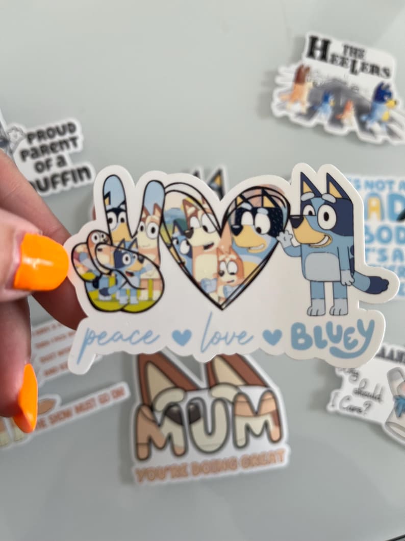 Bluey Stickers - Etsy