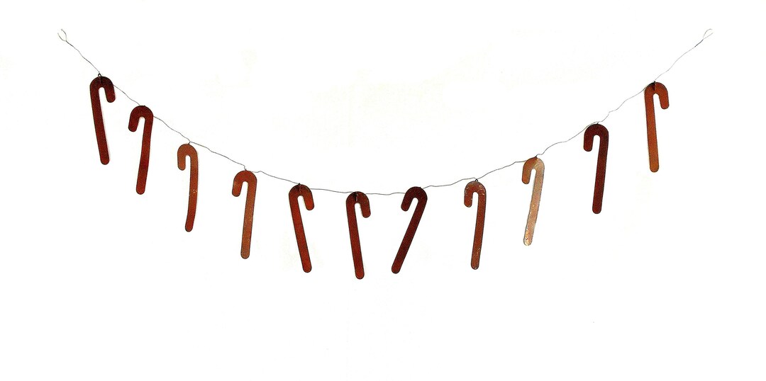 Vintage Rusty Candy Cane Garland Decorative Strand of Candy Canes - Etsy