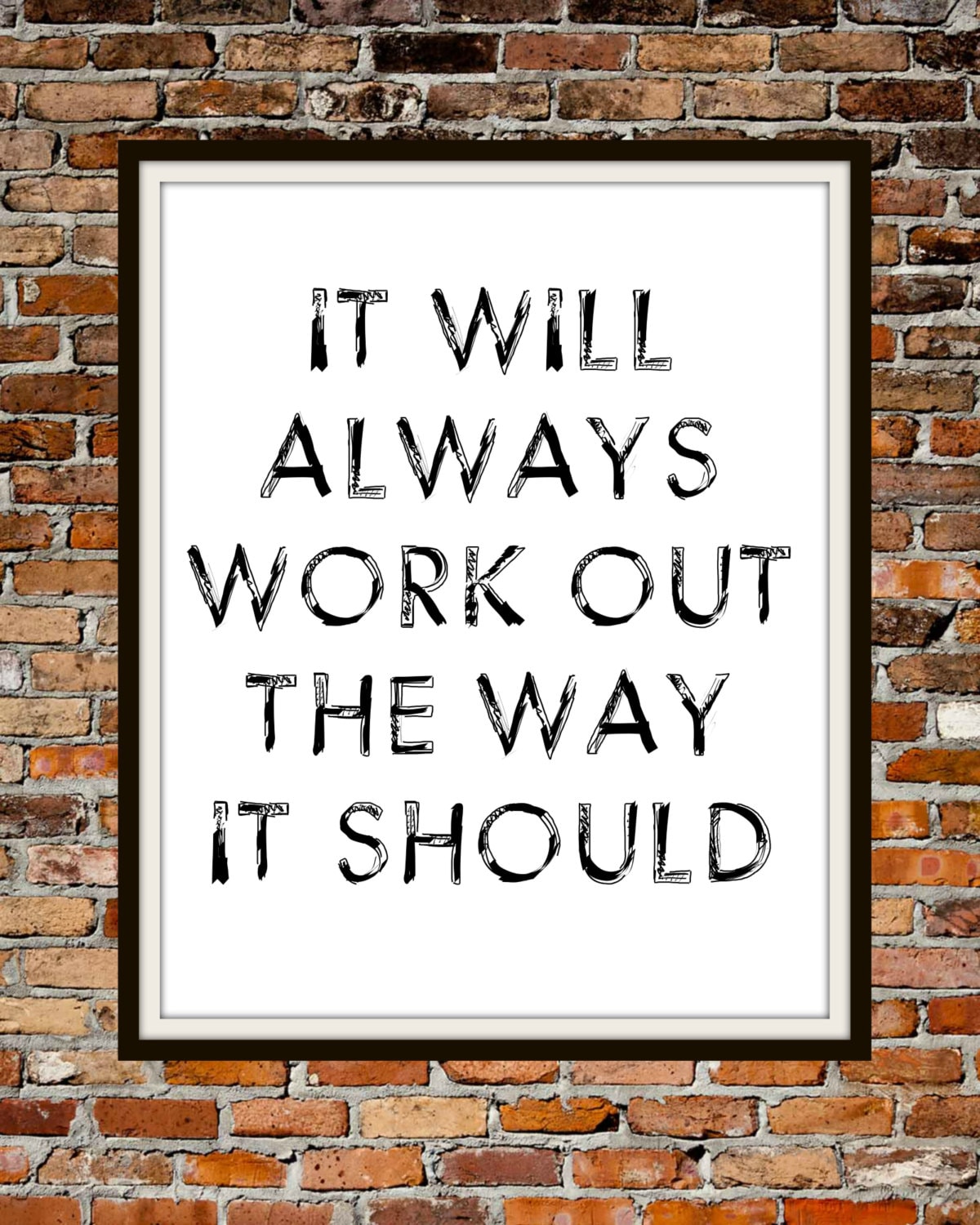 It Will Always Workout - 8x10 - PRINTABLE Typography Art - Digital ...
