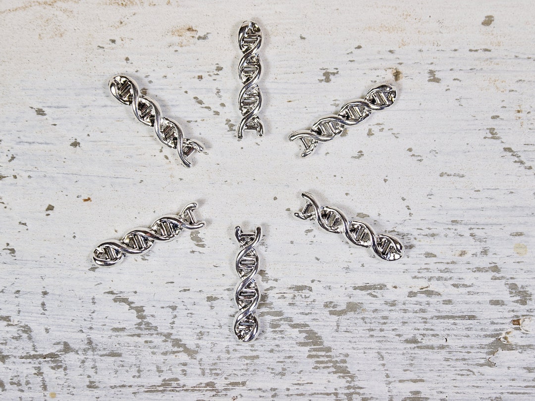 Silver Colored Deoxyribonucleic Acid (DNA) Charm (x6) - Etsy