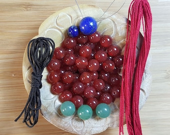 DIY Mala Kit Red Flake Jasper | Etsy