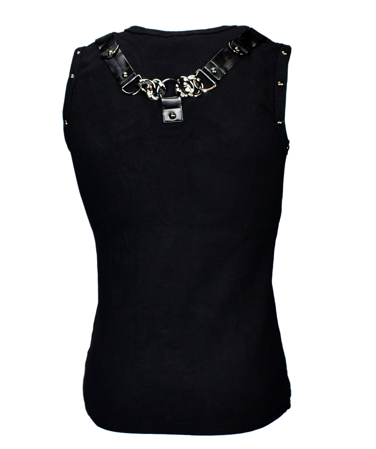 Gothic Men's Tank Top With Chains and Ring - Etsy