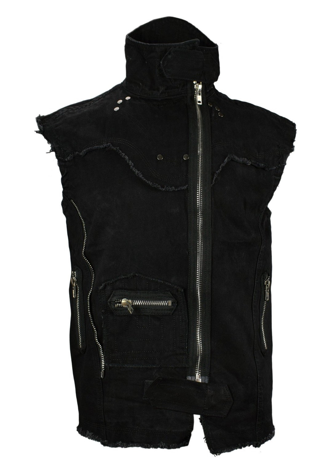 Gothic End Time Vest Black - Etsy