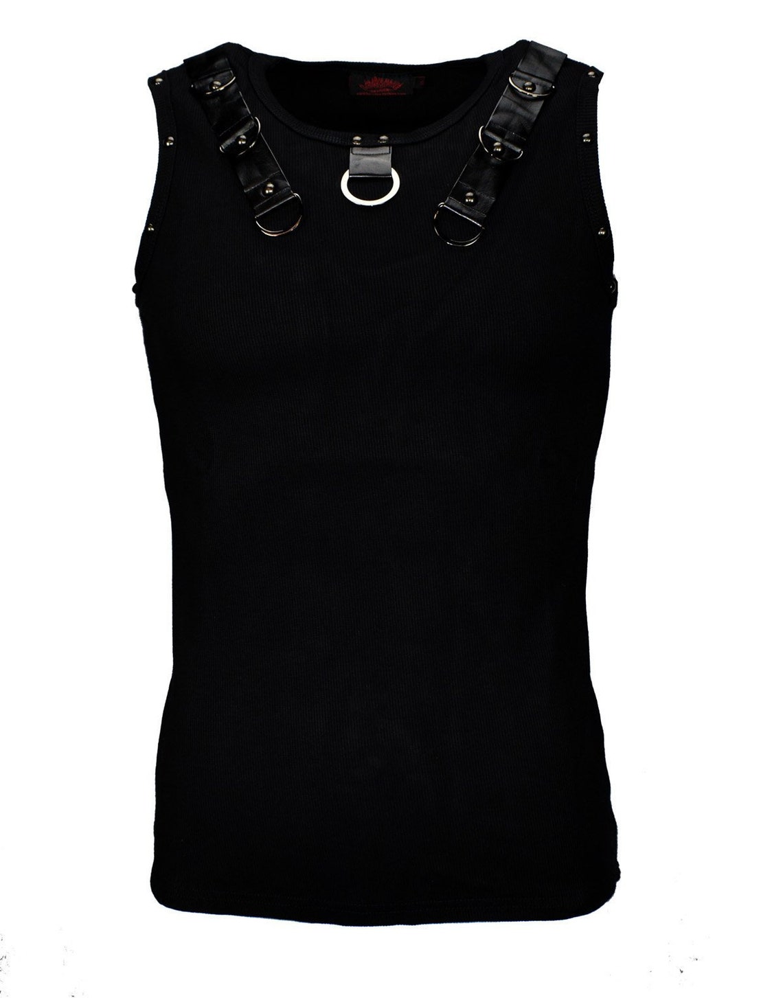 Gothic Men's Tank Top With Chains and Ring - Etsy