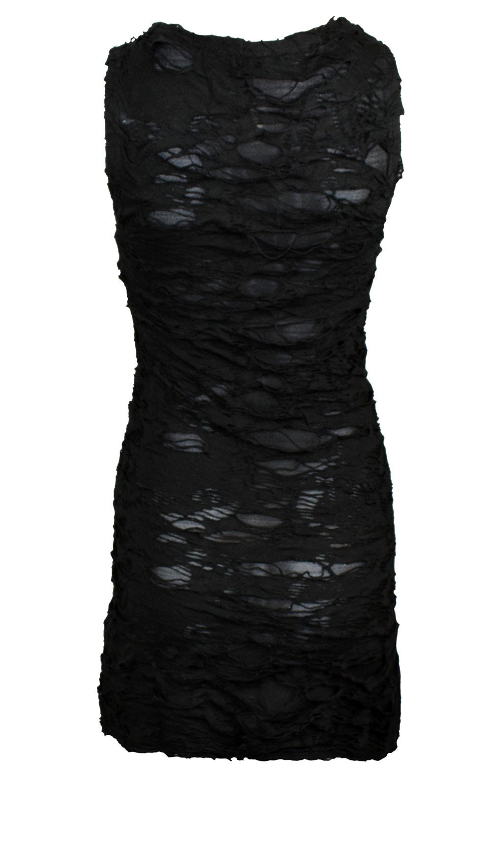 Black Shred Look Post-apocalyptic Gothic Dress - Etsy