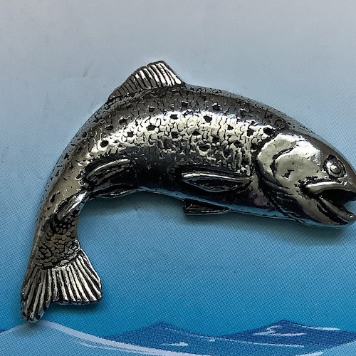 JJ Jonette Silver Pewter Stringray Fish Pin - Etsy