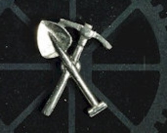 Gold Rush Miners Pick and Shovel Silver Pewter Pin Badge Boxed - Etsy