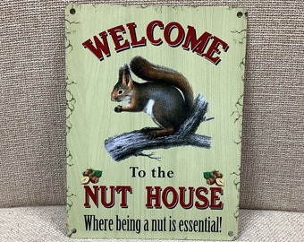 Welcome to Nut House Sign - Etsy