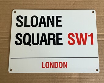 Sloane Square London England Street Road Sign Vintage Style - Etsy UK