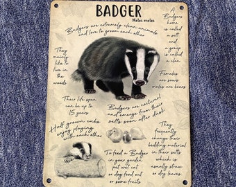 Badger Badger Gift Badger Sign Badger Decor Badger Lover - Etsy