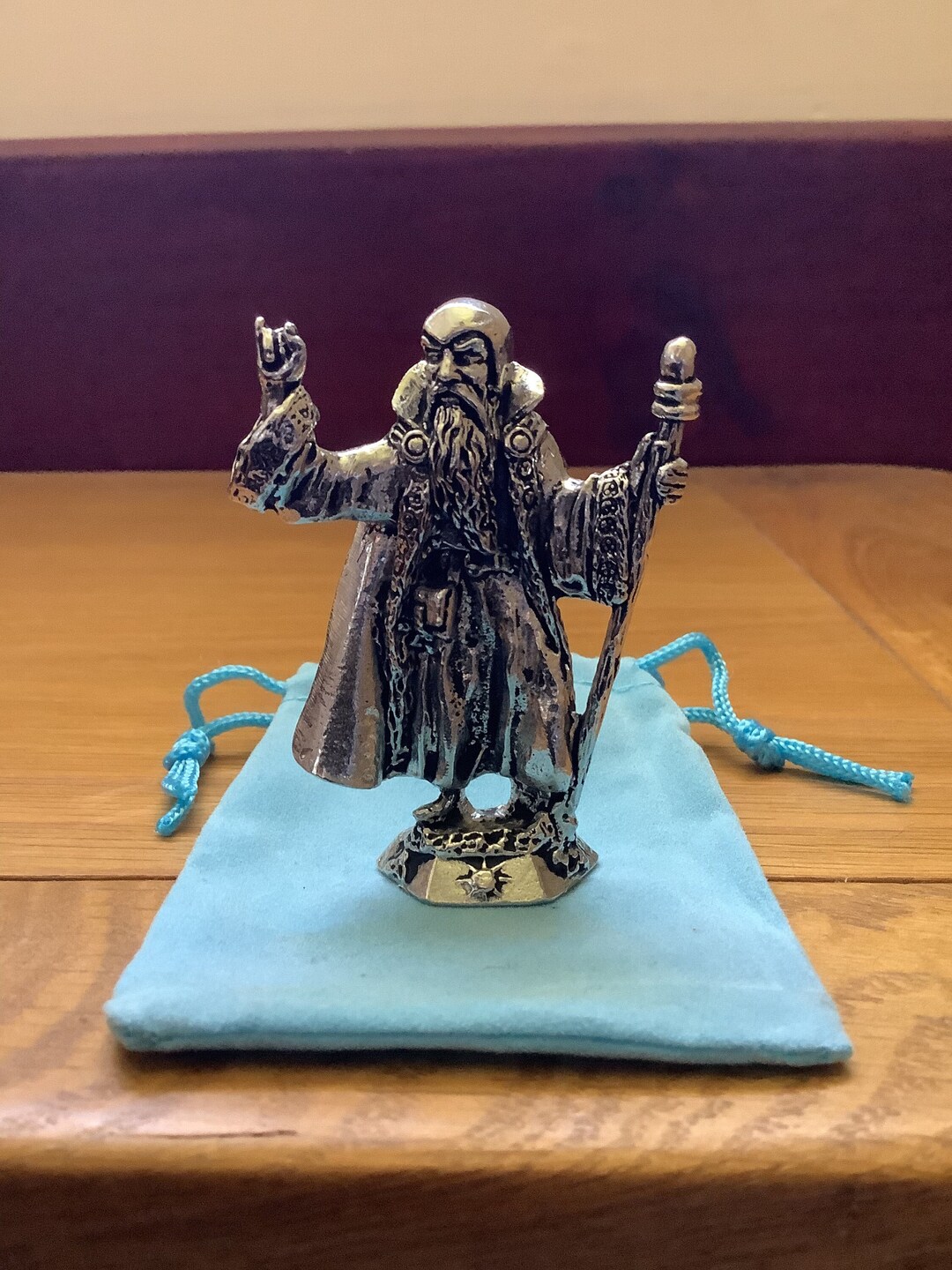 Merlin Quality Silver Pewter Small Statue - Etsy UK