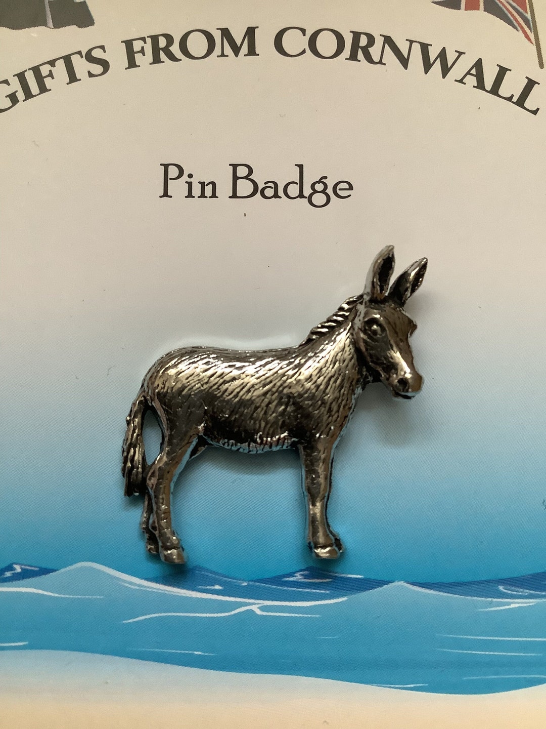 Donkey Silver Pewter Pin Badge - Etsy