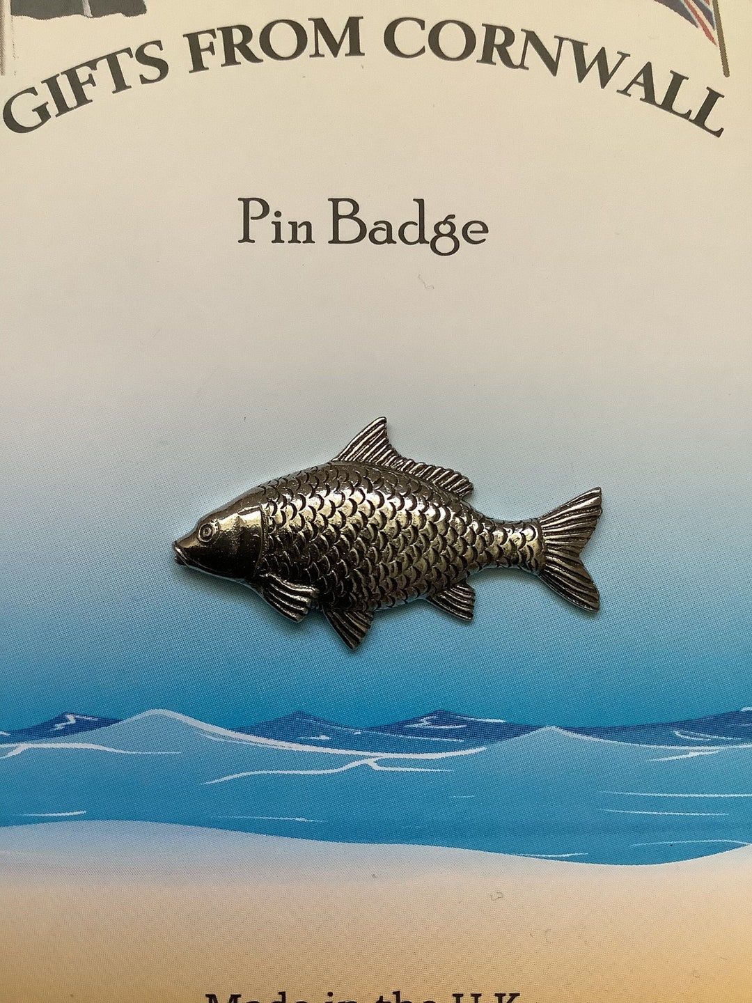 Carp Silver Pewter Pin Badge CLCARPPIN - Etsy UK