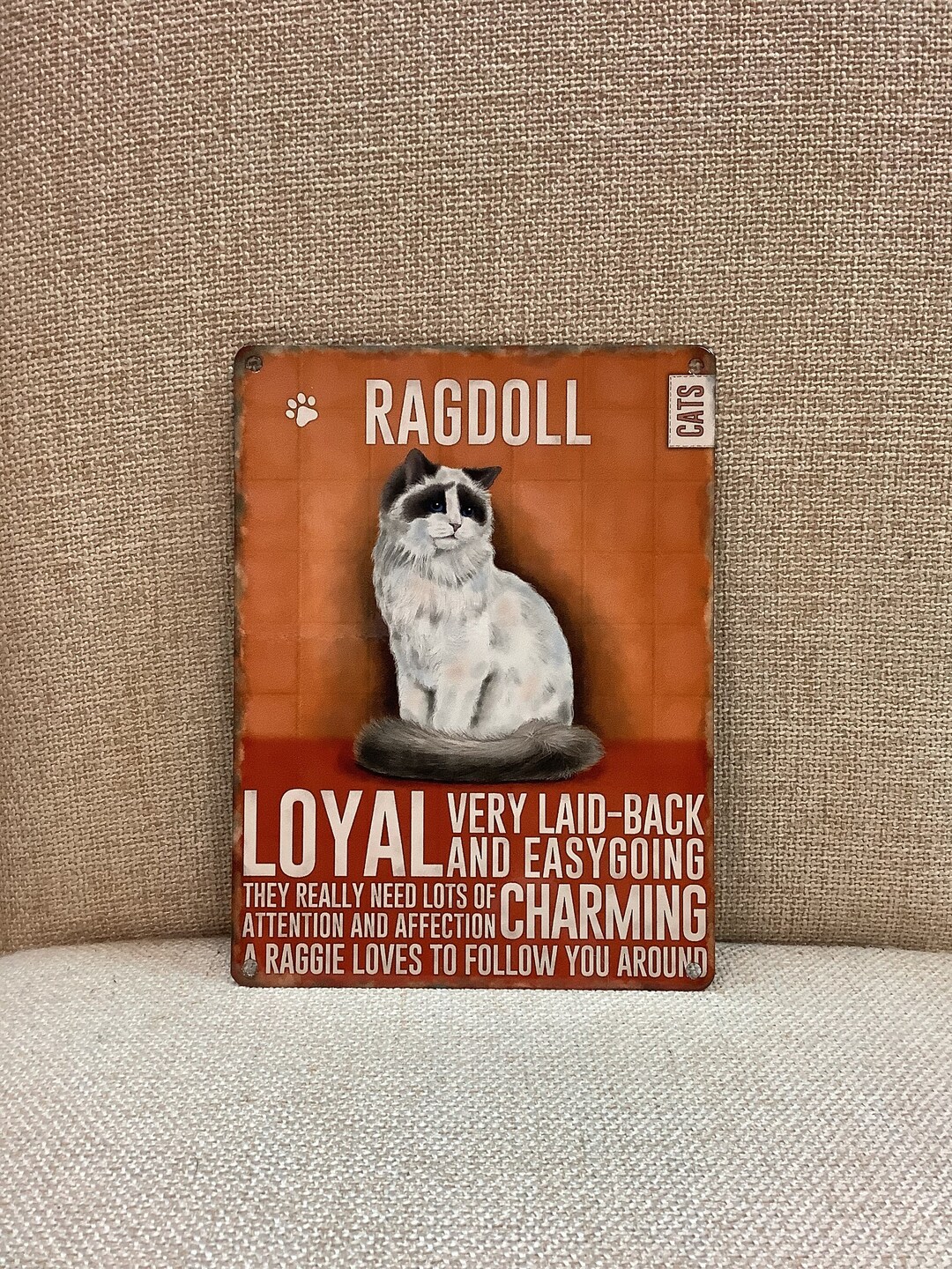 Ragdoll Cat Metal Wall Hanging Sign - Etsy