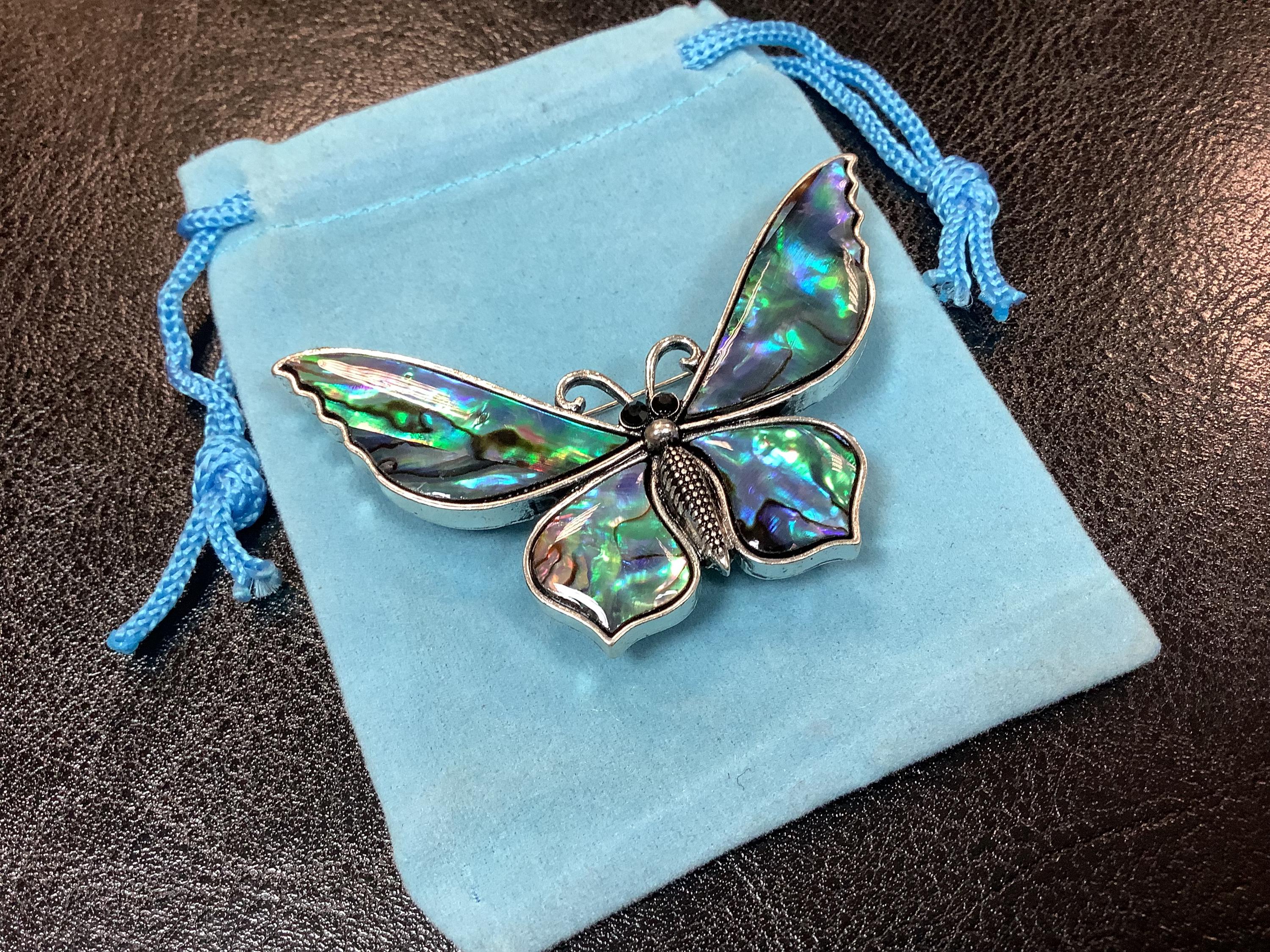 Butterfly Abalone Shell Brooch - Etsy