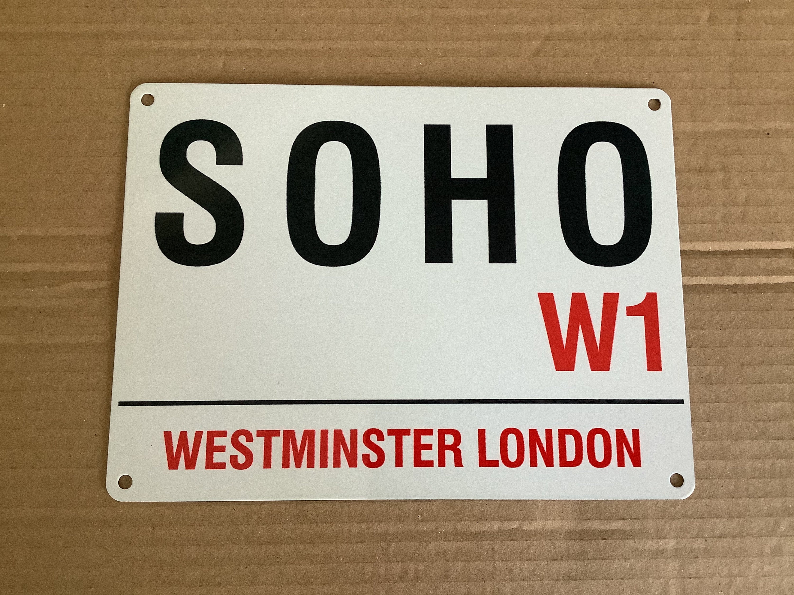 Soho London Metal Wall Hanging Street Sign | Etsy