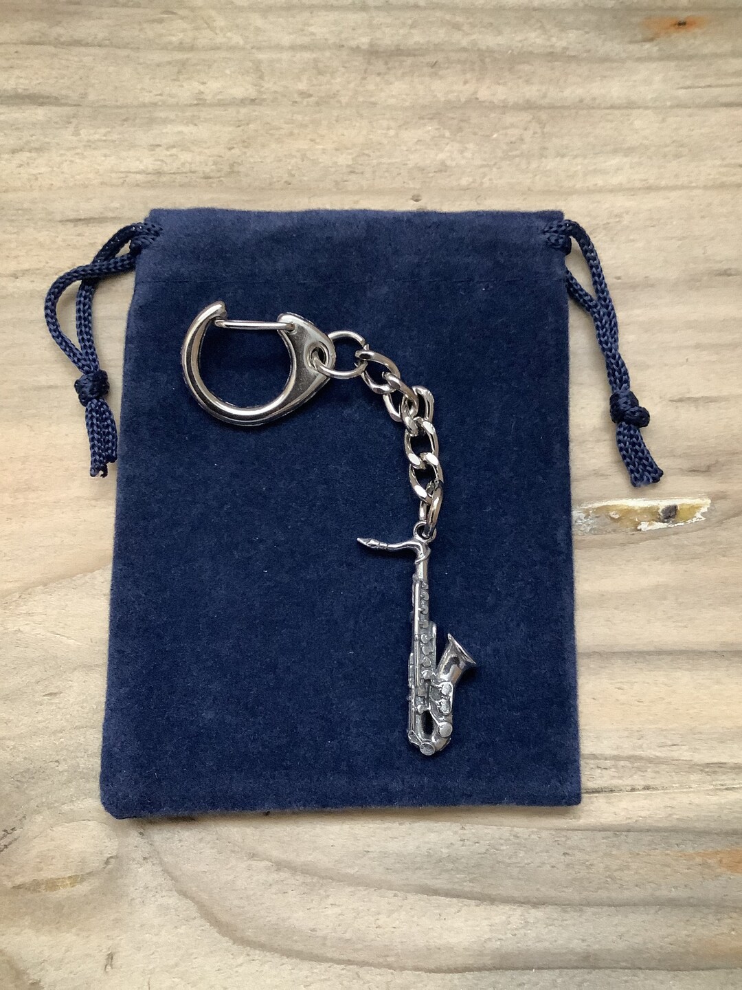 Saxophone Silver Pewter Keyring - Etsy
