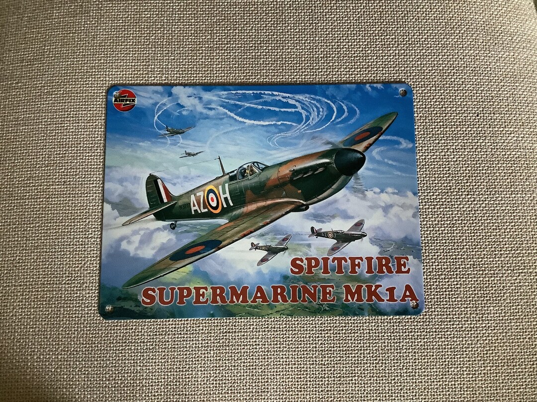 Spitfire Supermarine MK1A Metal Wall Hanging Sign - Etsy