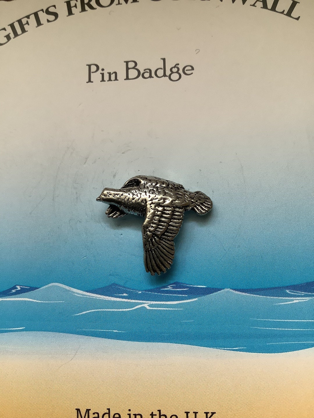 Quail Silver Pewter Pin Badge - Etsy