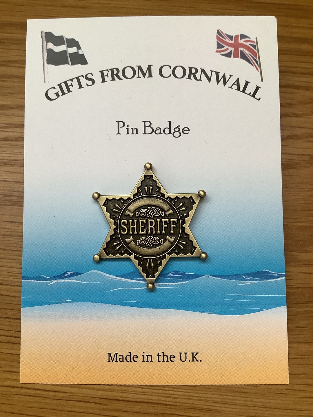 Sheriff Gold Star Metal Pin Badge - Etsy