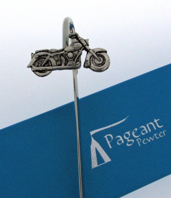 Classic Motorcycle Silver Pewter Bookmark - Etsy
