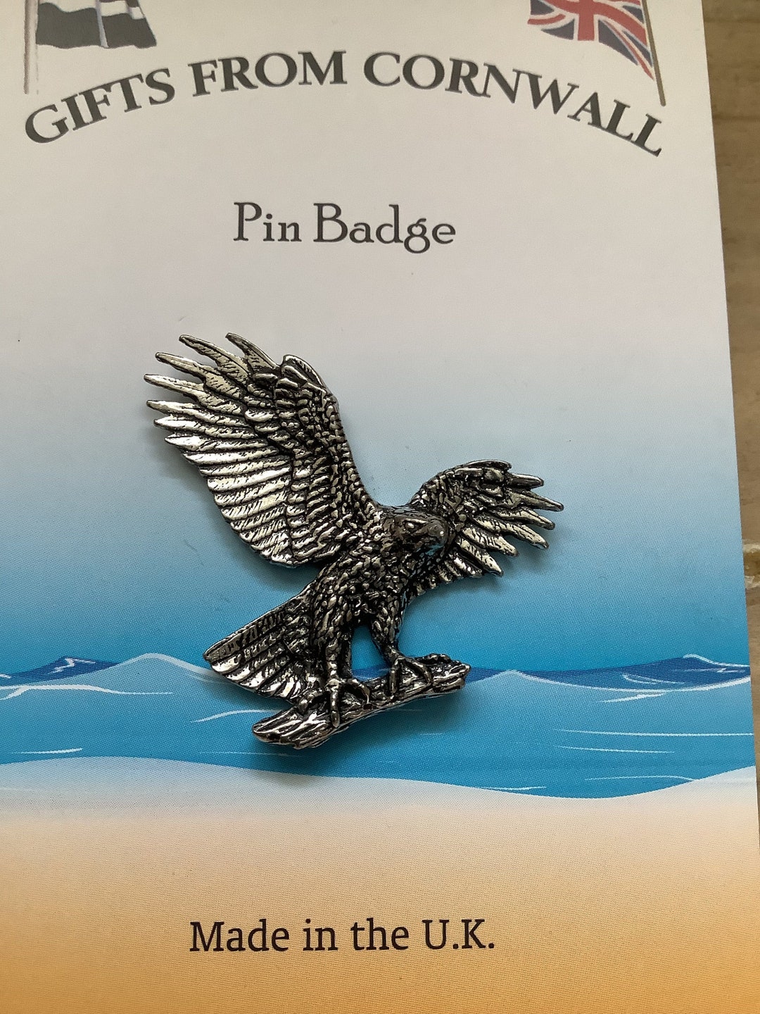 Eagle Silver Pewter Pin Badge - Etsy